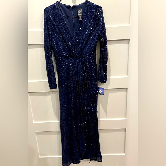 Night Way Collections | Dresses | Nwt Nightway Formal Navy Blue Dress ...